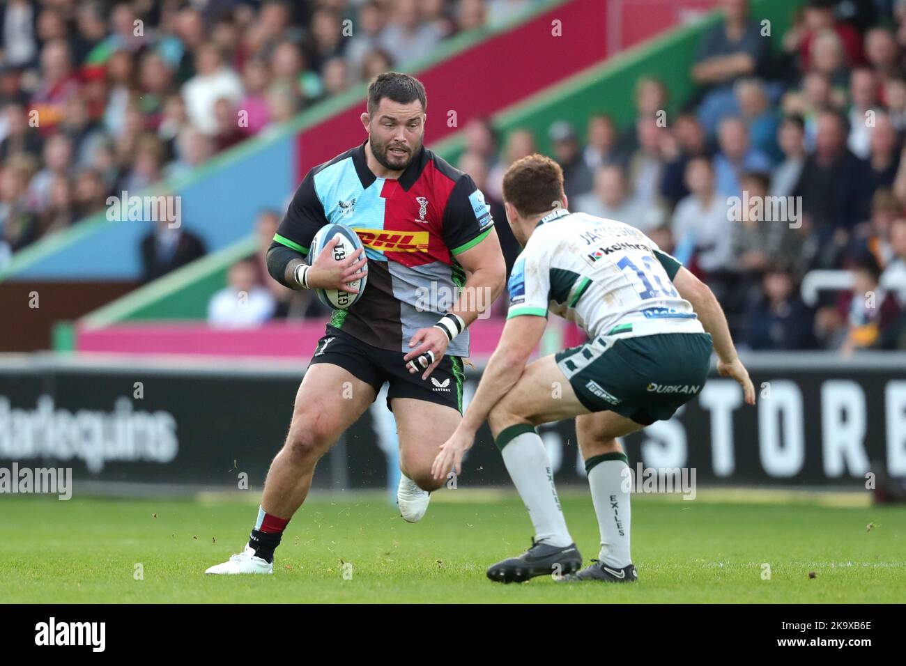 London, UK. 29th Oct, 2022. EDITORIAL USE ONLY Harlequins' Simon Kerrod ...