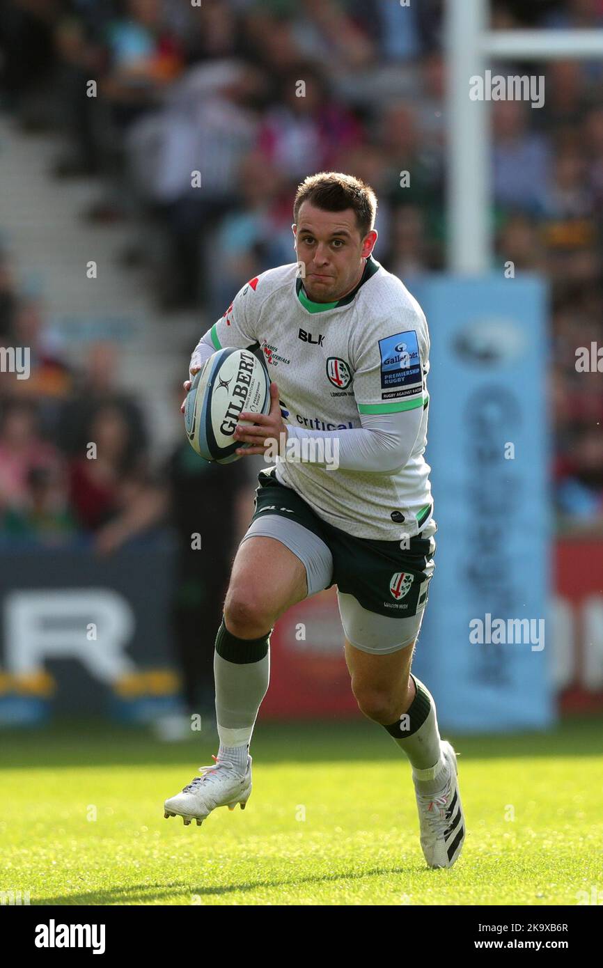 London, UK. 29th Oct, 2022. EDITORIAL USE ONLY London Irish's Tom ...