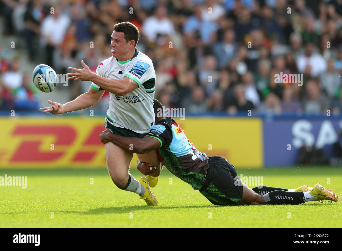 London, UK. 29th Oct, 2022. EDITORIAL USE ONLY London Irish's London ...