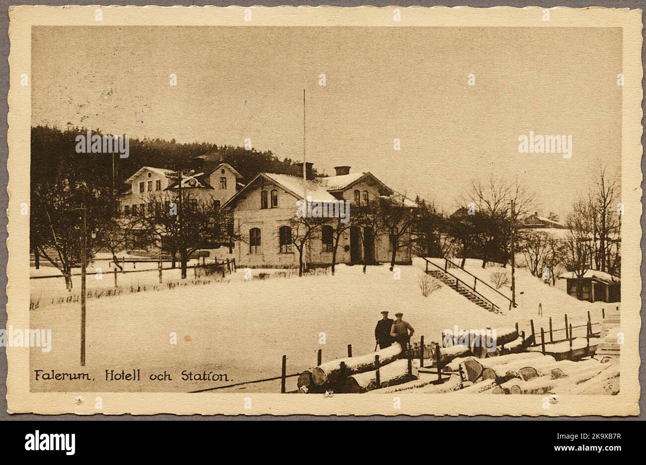 Falerum hotel and station Stock Photo - Alamy