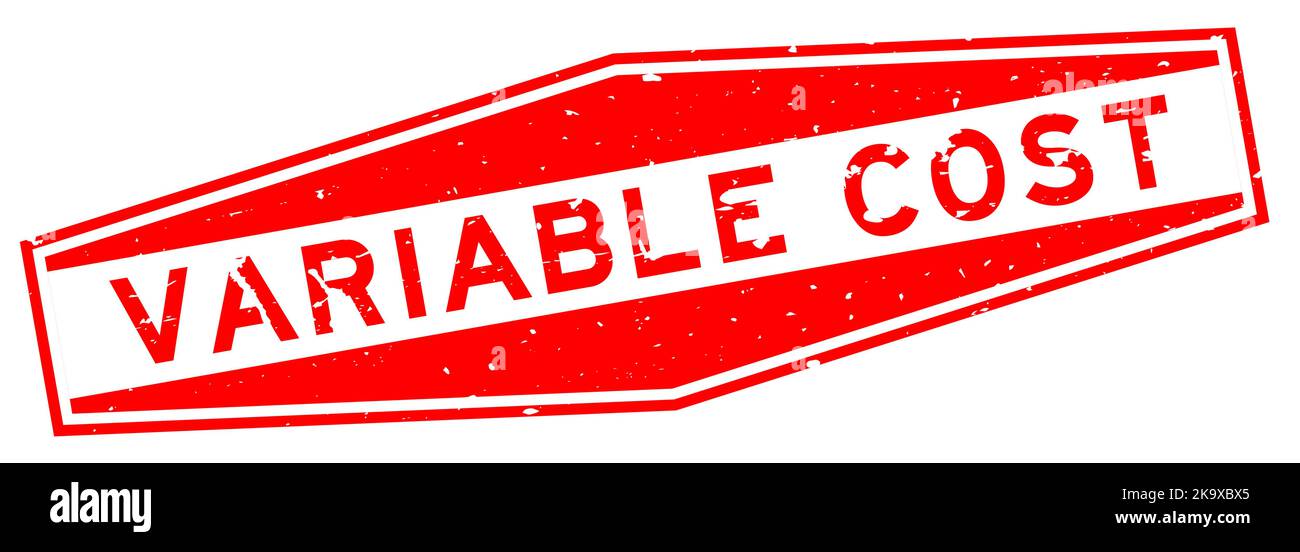 Grunge red variable cost word hexagon rubber seal stamp on white background Stock Vector Image ...