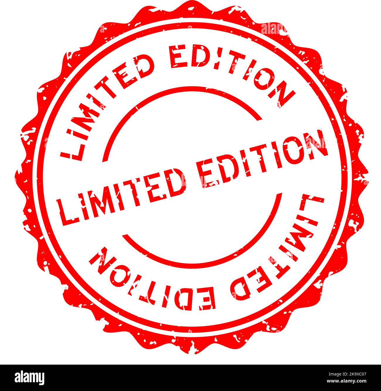 Grunge red limited edition word round rubber seal stamp on white background Stock Vector Image ...