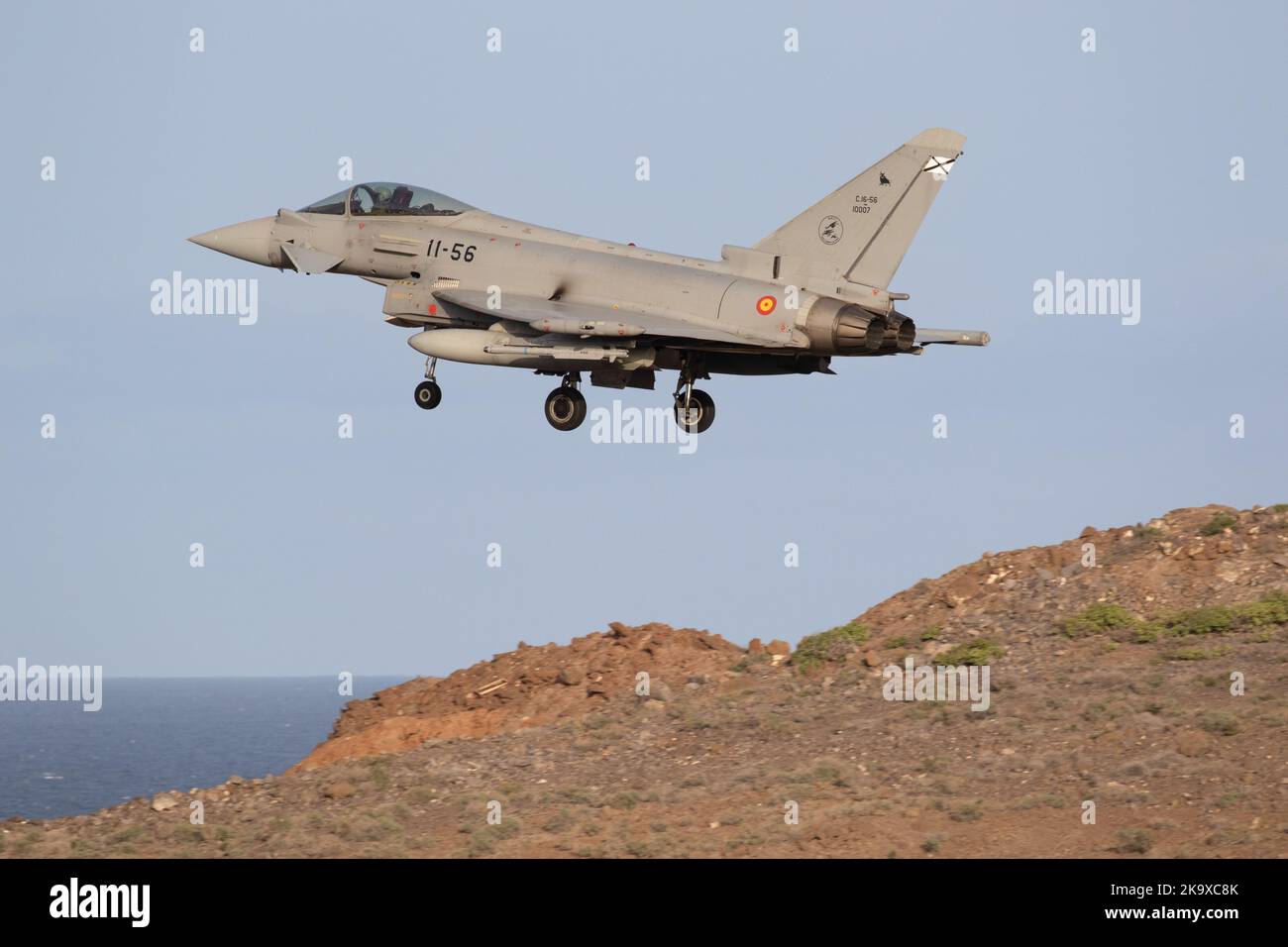 Spanish Eurofighter Typhoons returning to Gando Air Base after a ...