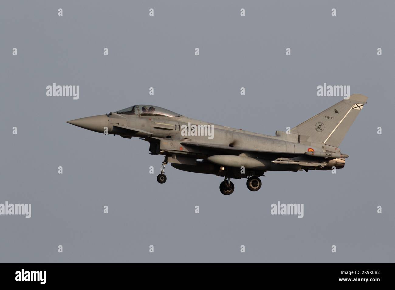 Spanish Eurofighter Typhoons returning to Gando Air Base after a ...