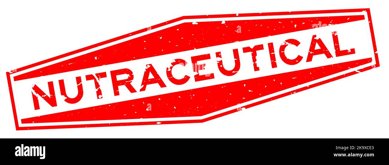 Grunge red nutraceutical word hexagon rubber seal stamp on white background Stock Vector Image ...