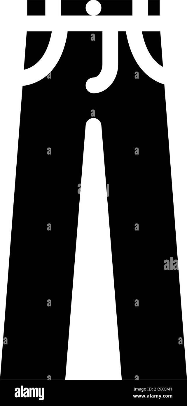 Chino Pants Clothes Glyph Icon Vector Illustration Stock Vector Image And Art Alamy