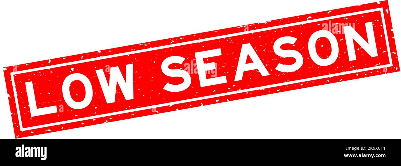 Grunge red low season word square rubber seal stamp on white background Stock Vector Image & Art ...