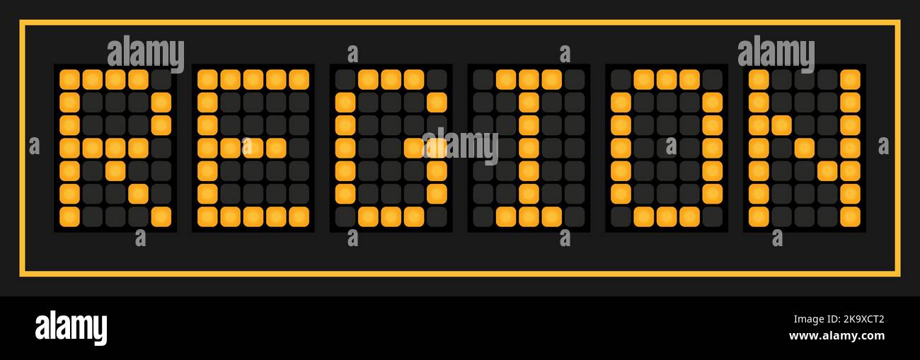 Orange color led in word region on black background Stock Vector Image ...