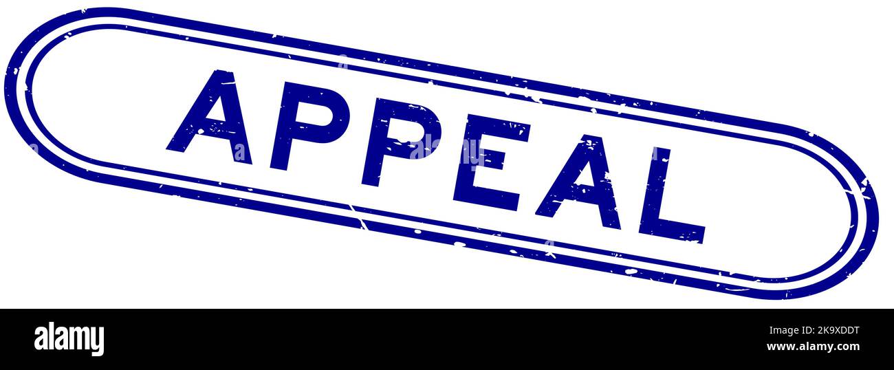 Grunge blue appeal word rubber seal stamp on white background Stock ...