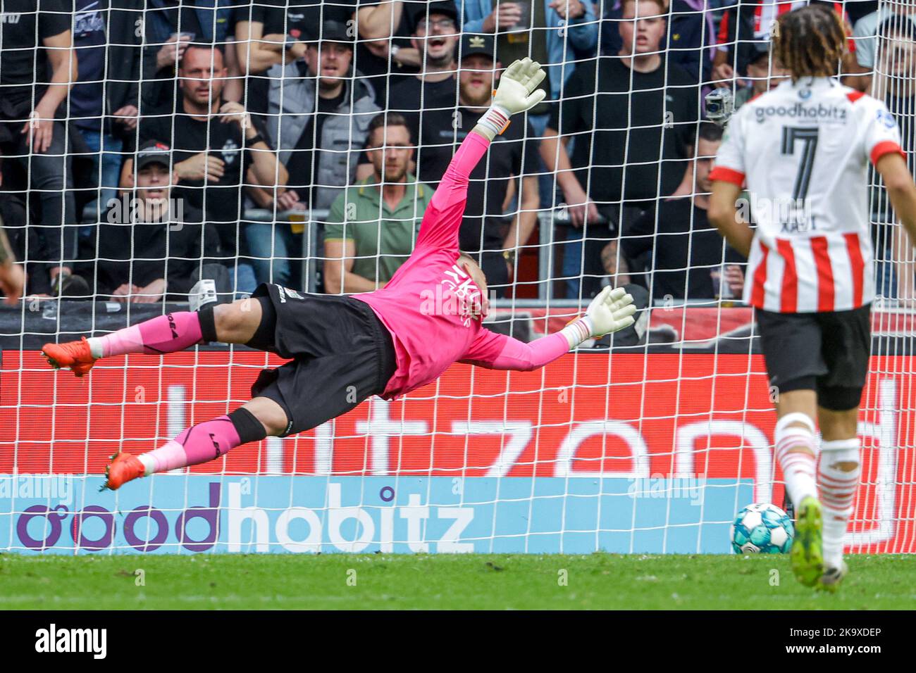 EINDHOVEN, NETHERLANDS - OCTOBER 30: Goalkeeper Jasper Cillessen of NEC ...