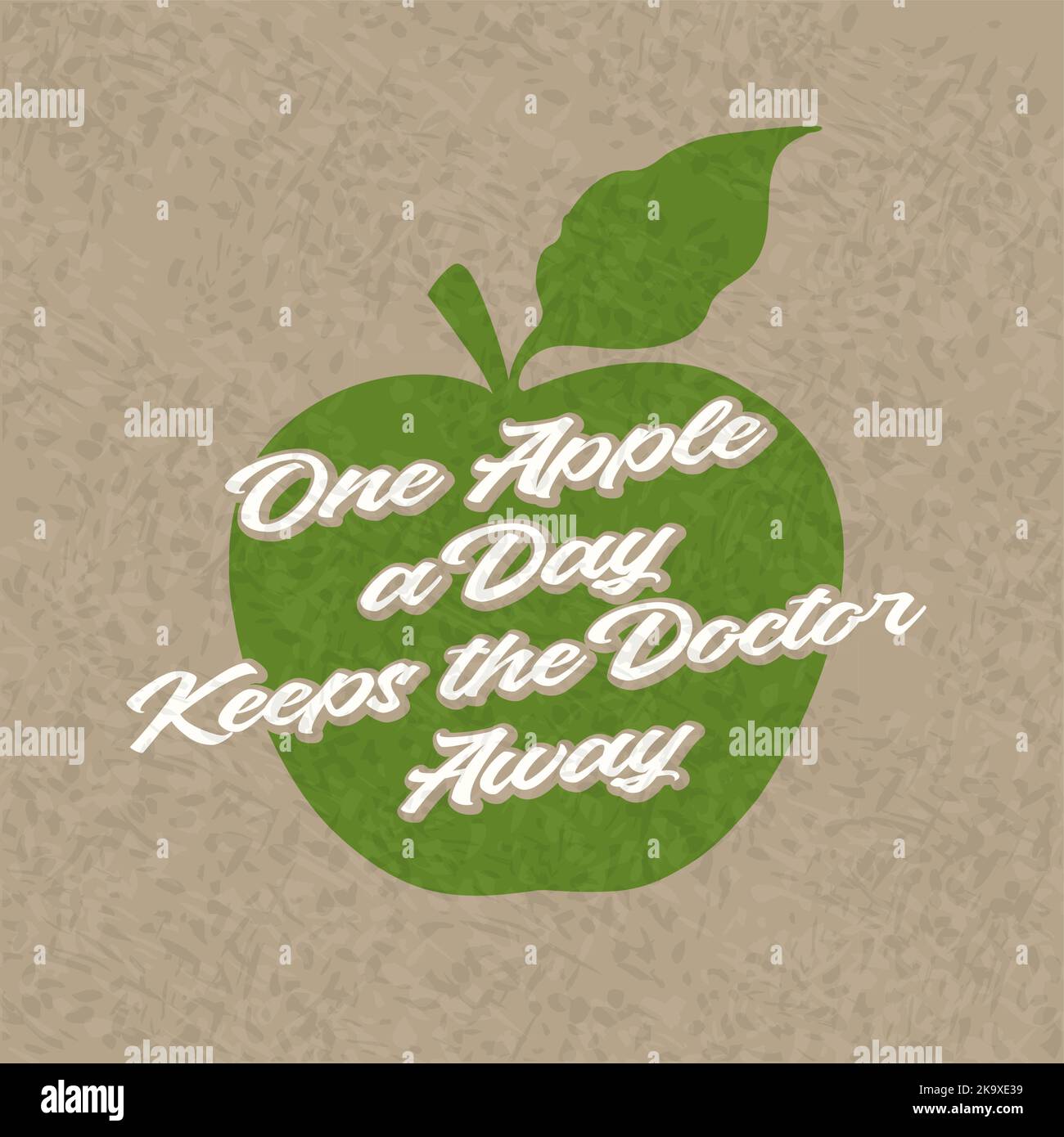 Green apple poster Stock Vector Image & Art - Alamy