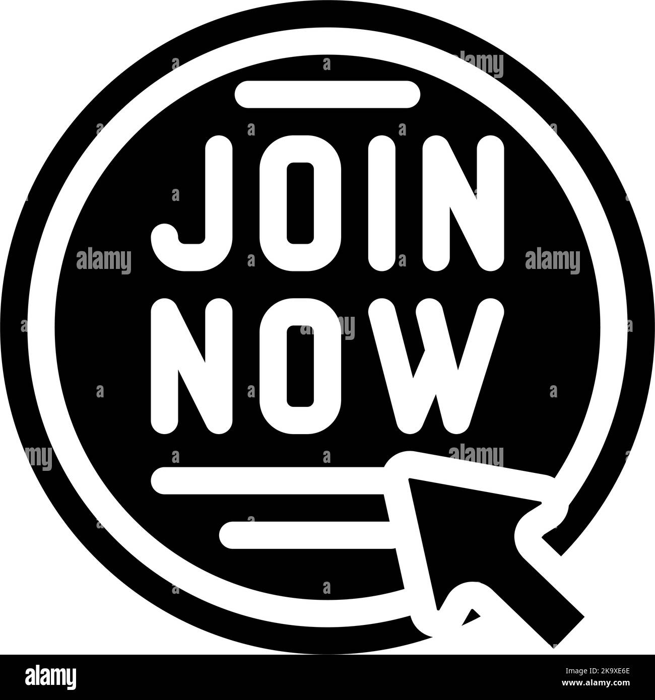 join now registration glyph icon vector illustration Stock Vector Image ...