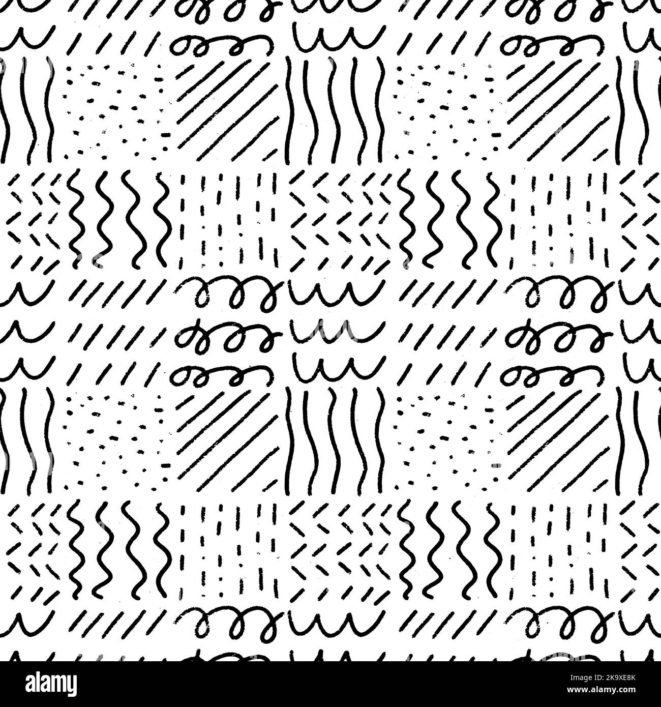 Hand drawn lines pattern patchwork hi-res stock photography and images ...