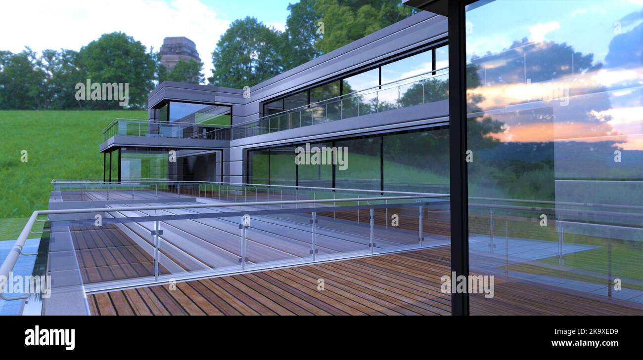 An unprecedented case of finishing the facade of a contemporary house ...