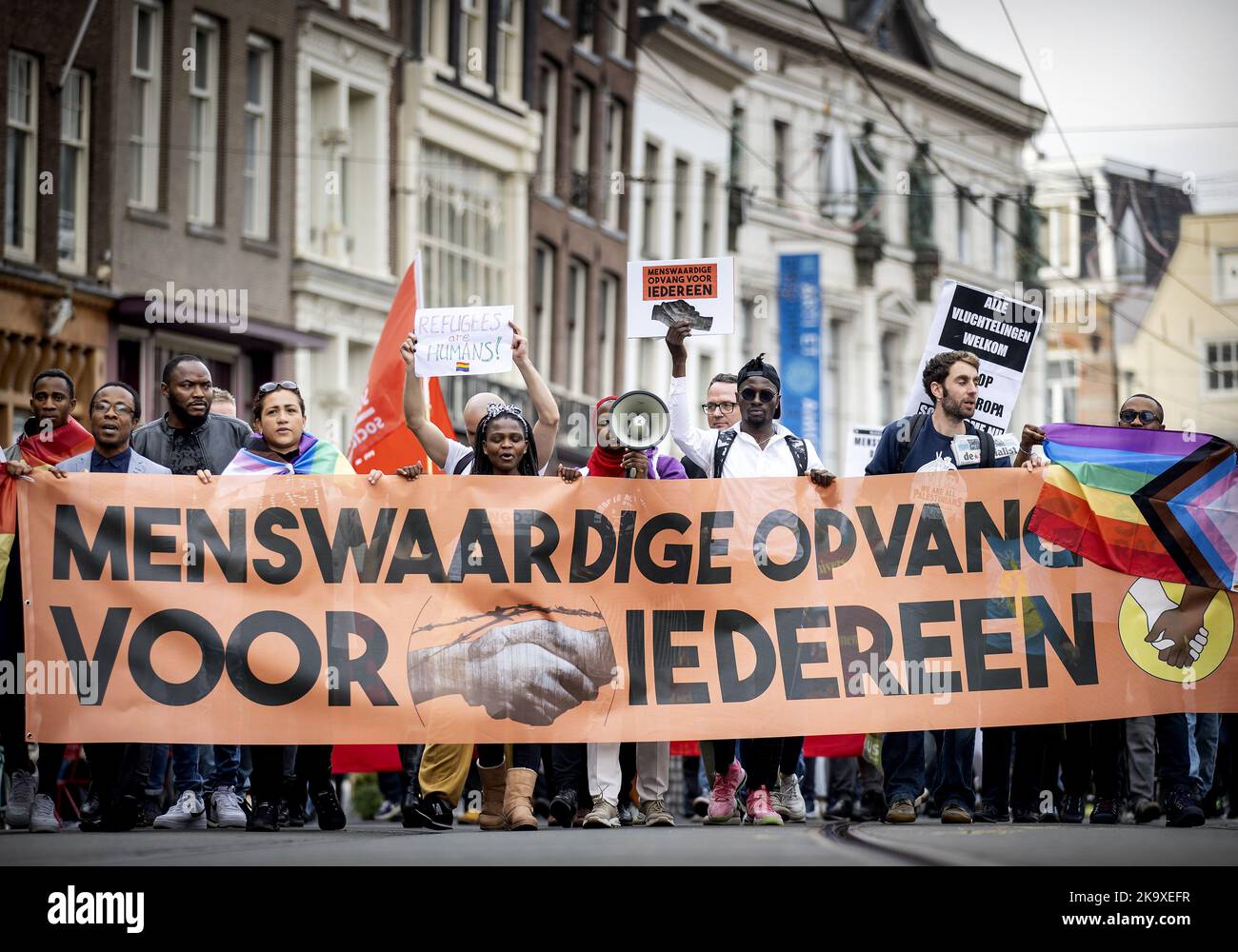 2022-10-30 15:45:06 AMSTERDAM - During a demonstration, interested ...