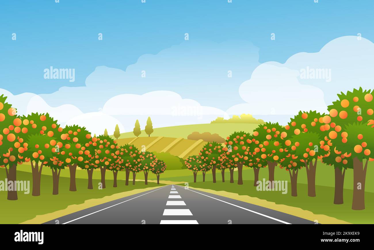 Road farmland Stock Vector Images - Alamy