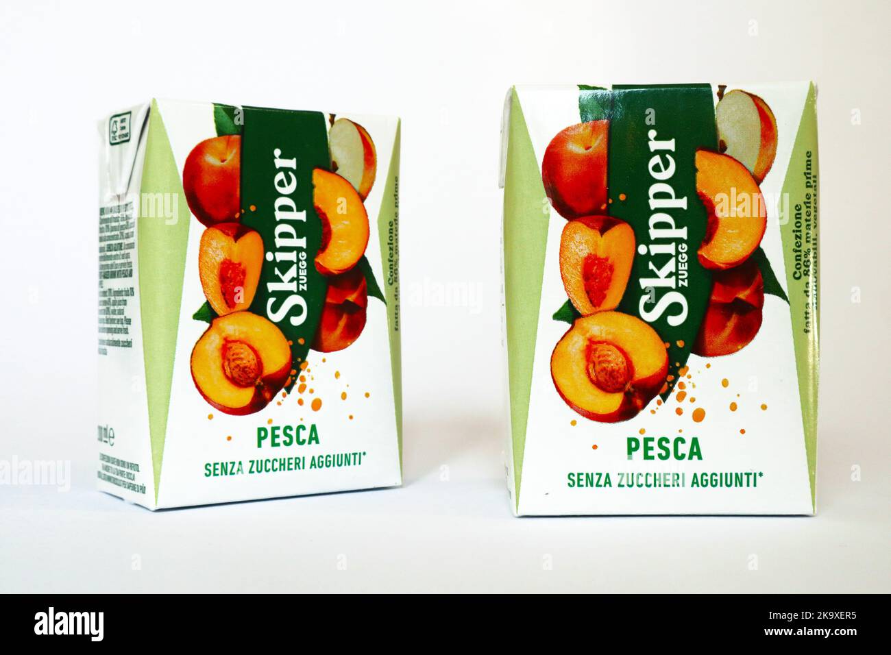 SKIPPER ZUEGG Peach Juice Stock Photo - Alamy
