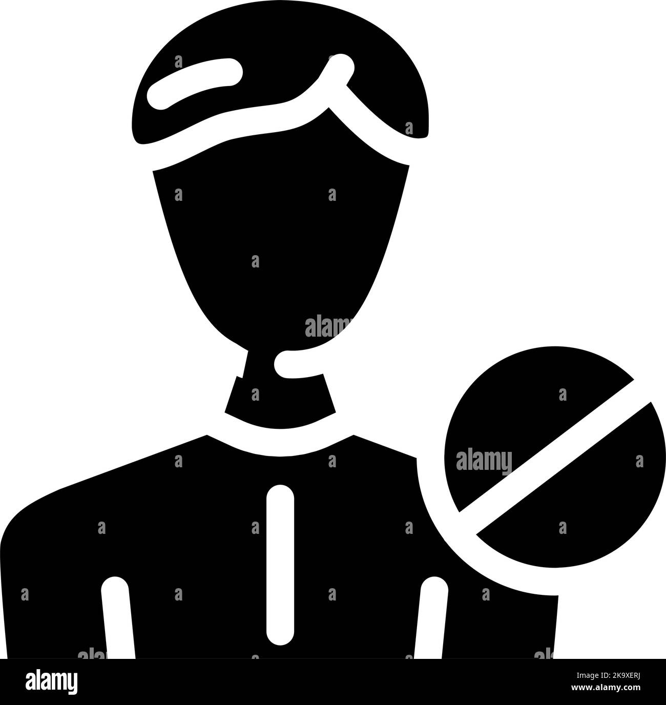 account blocked glyph icon vector illustration Stock Vector Image & Art ...