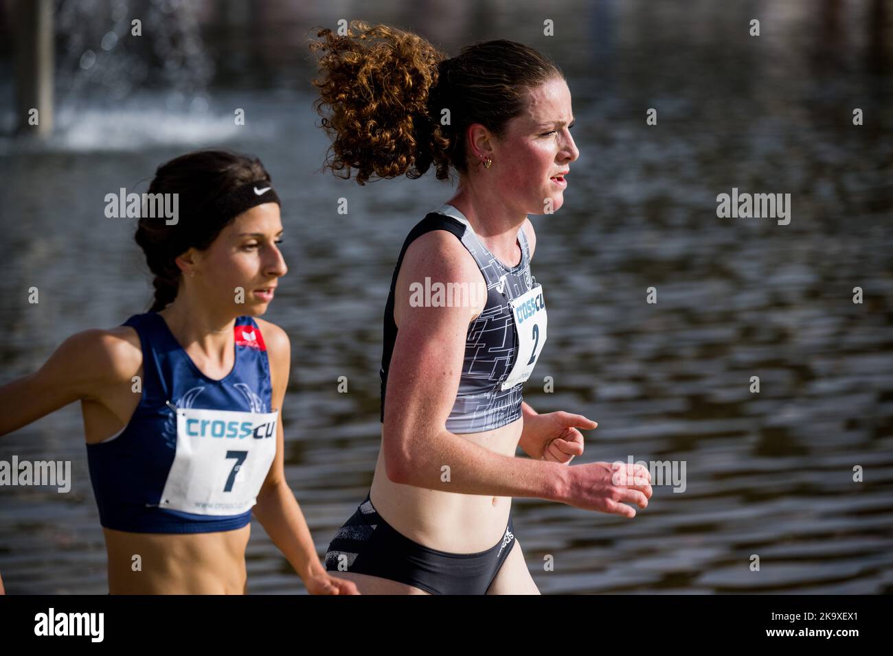 Chloe Herbiet and Belgian Lisa Rooms pictured in action during the ...