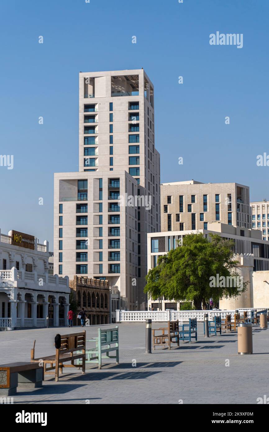 Msheireb Downtown Doha view from the Souq Waqif Stock Photo - Alamy