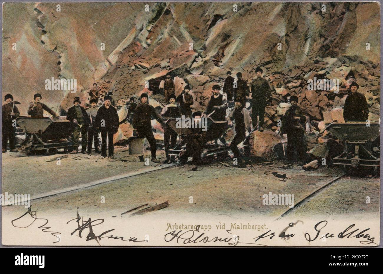Group portrait of miners Stock Photo - Alamy