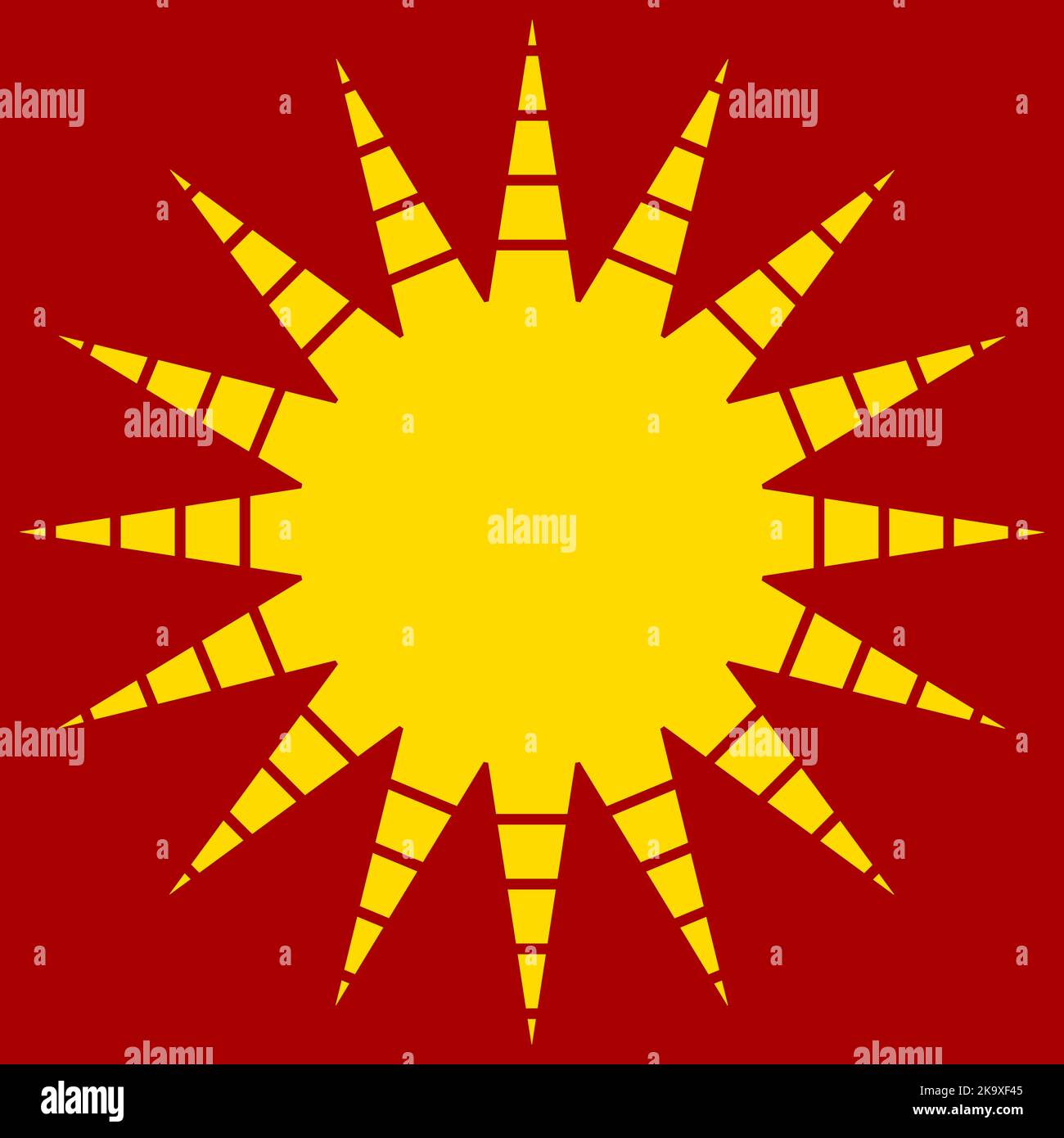 sun geometric element. shape of sun with rays, summer symbol Stock ...