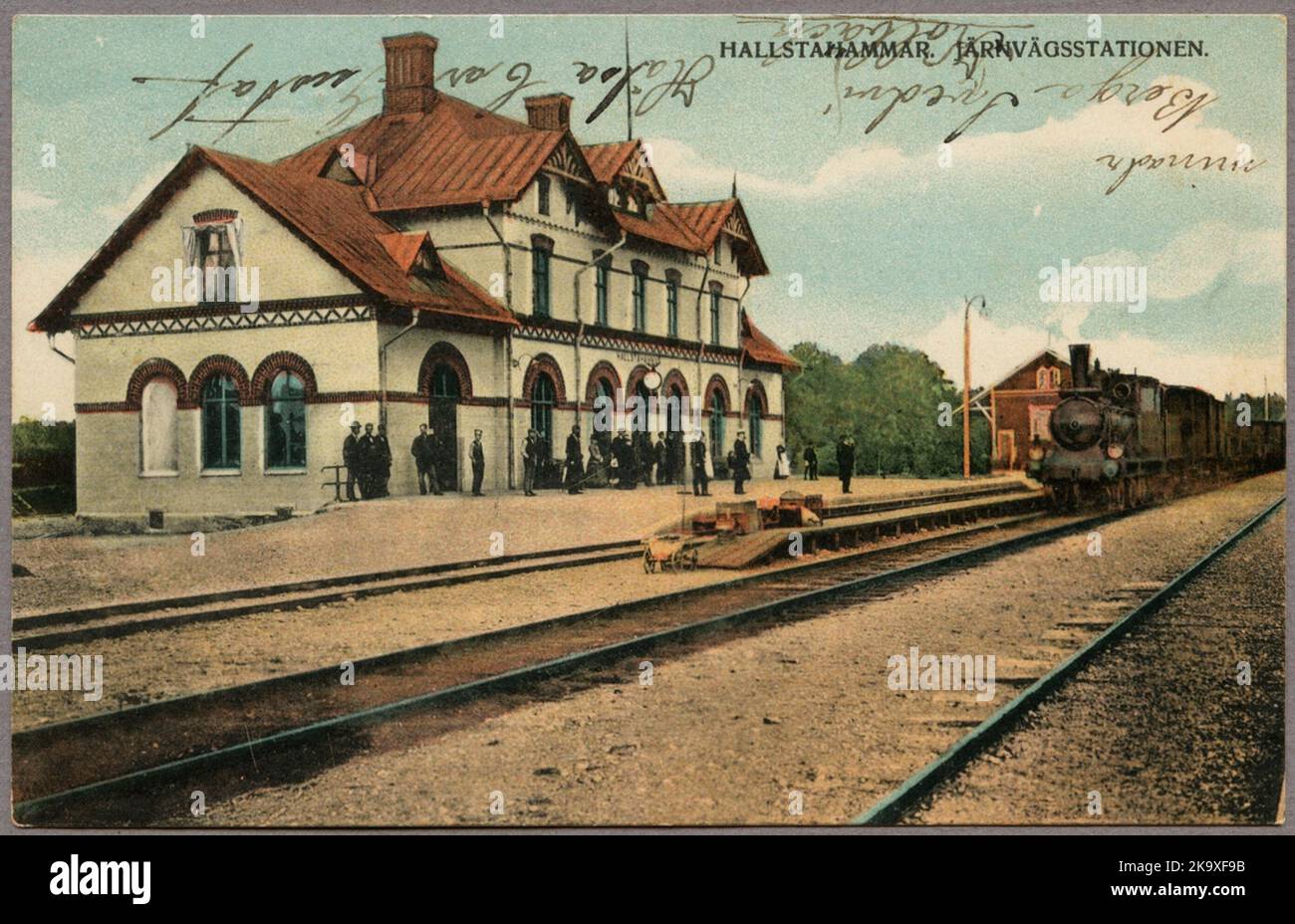 The railway station in Hallstahammar Stock Photo - Alamy