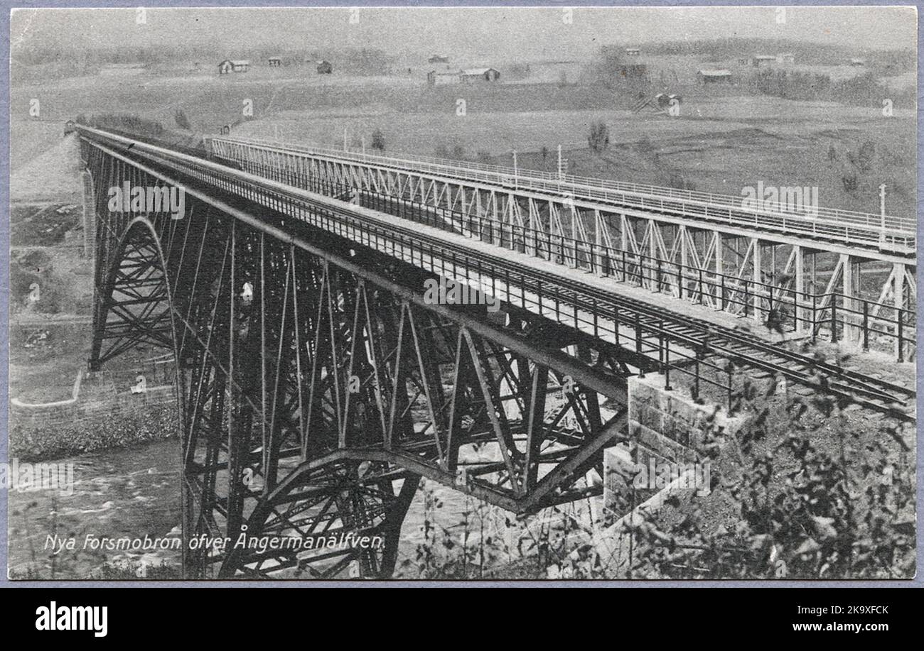 New Forsmobron over the Ångerman River on the line between Ökulla and ...