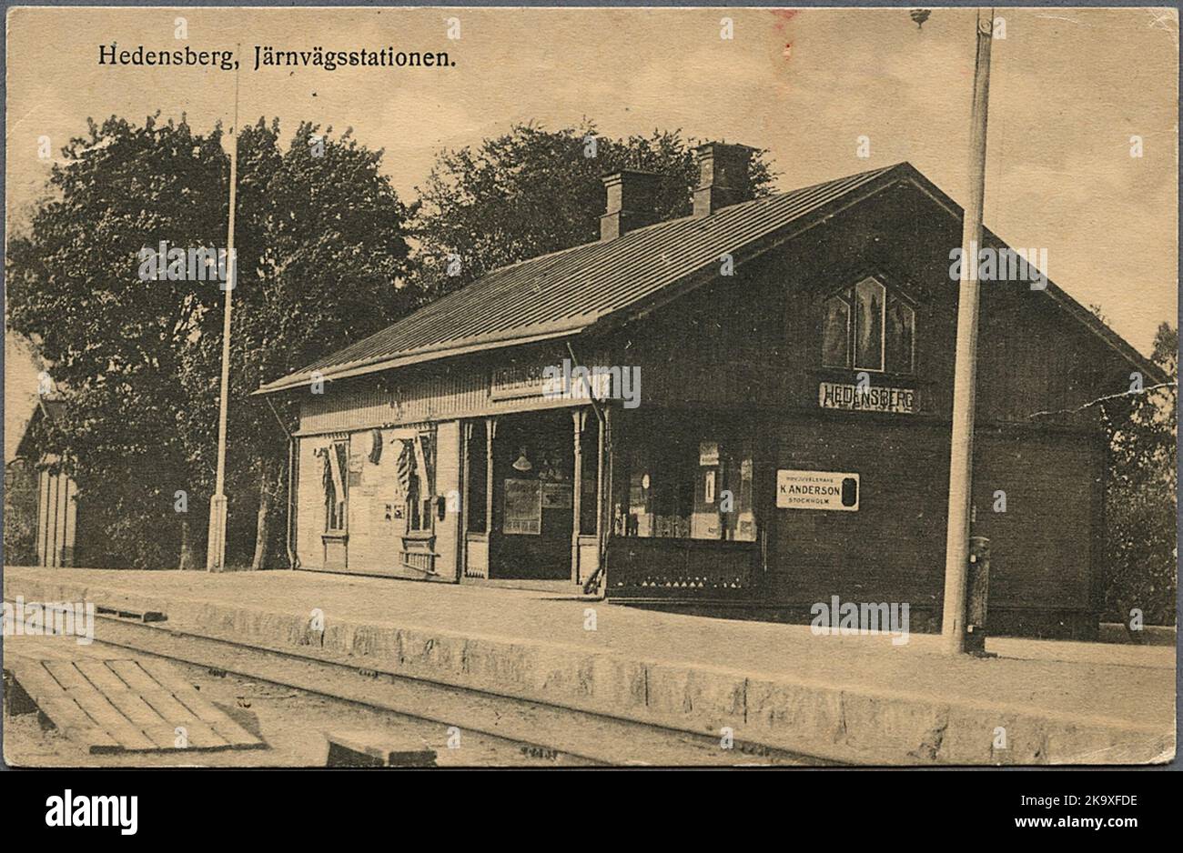 Hedensberg, railway station Stock Photo - Alamy