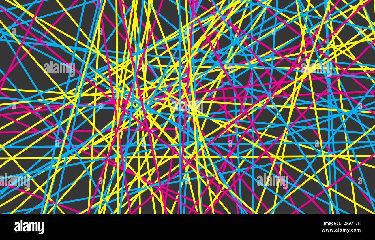Grunge background, cmyk pattern, smy backdrop. Chaotic straight lines ...