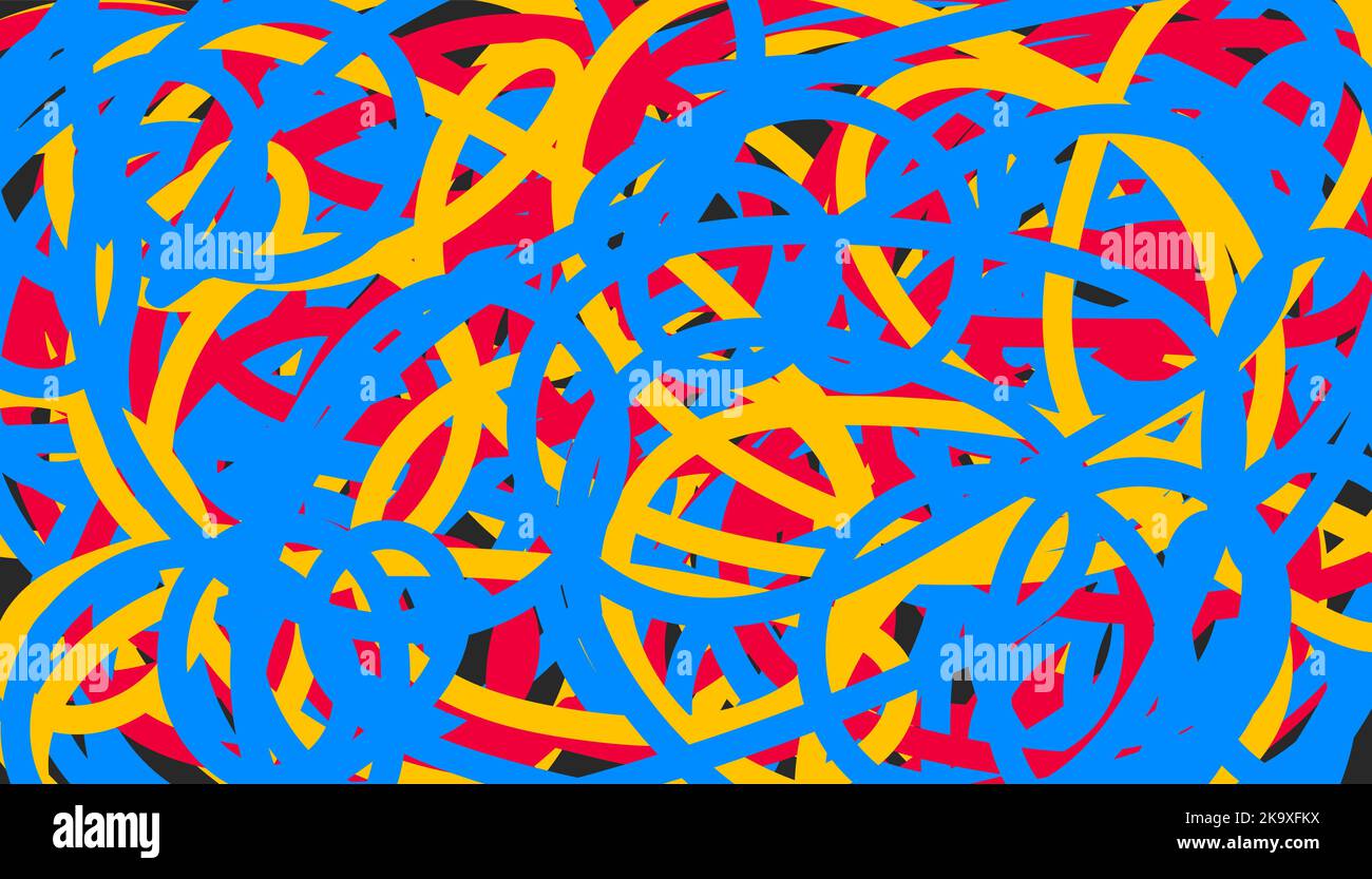 Confusing background, complex pattern, doodle backdrop. Hand drawn ...