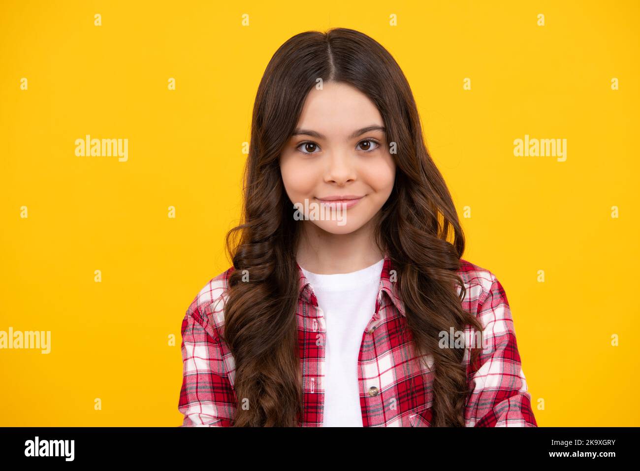 Happy teenager, positive and smiling emotions of teen girl. Portrait of ...