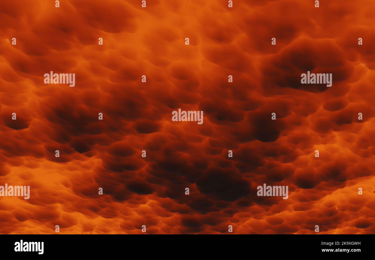 Sunset sky with orange clouds. 3D rendering Stock Photo - Alamy