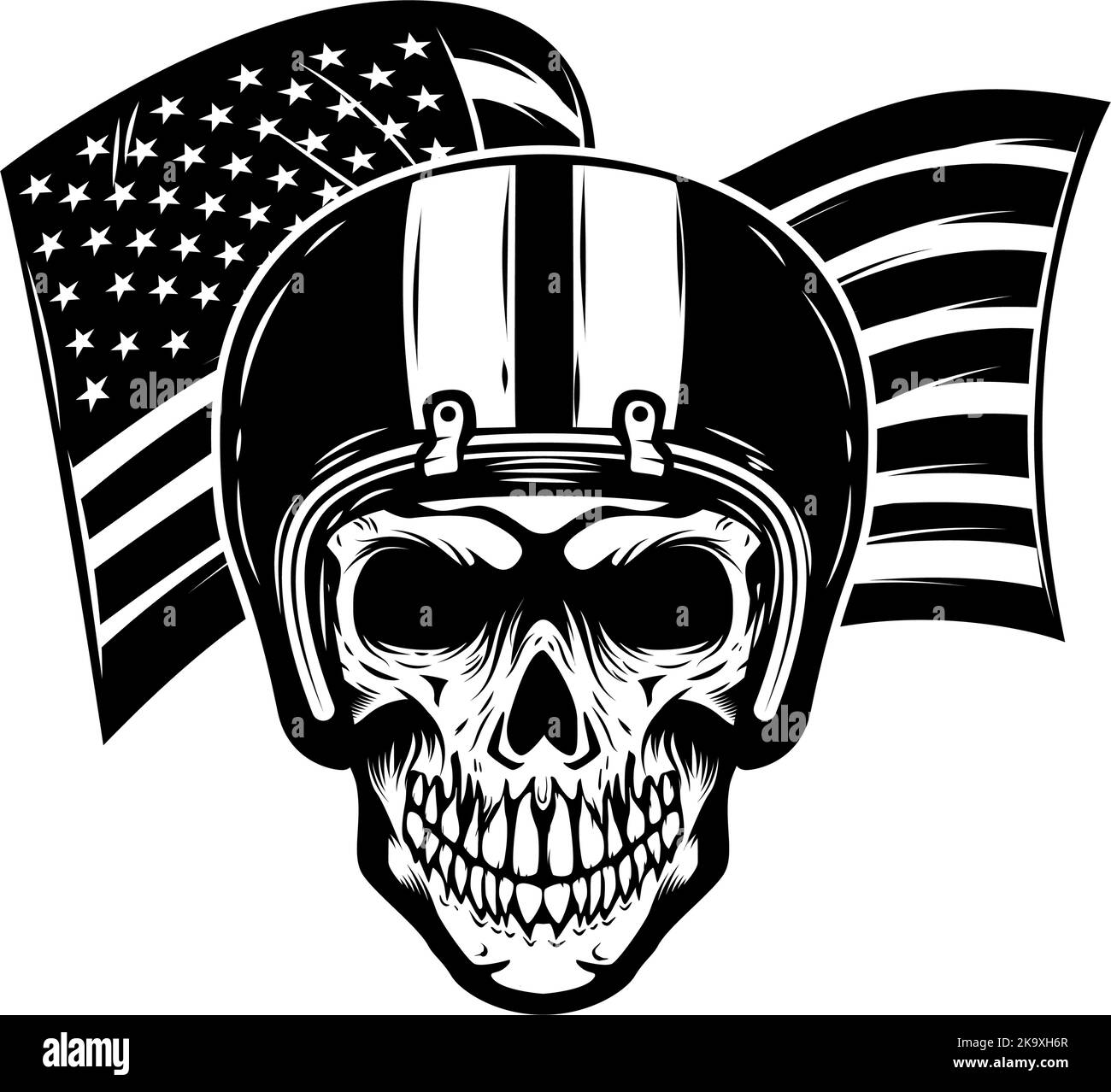 American flag biker Stock Vector Images - Alamy