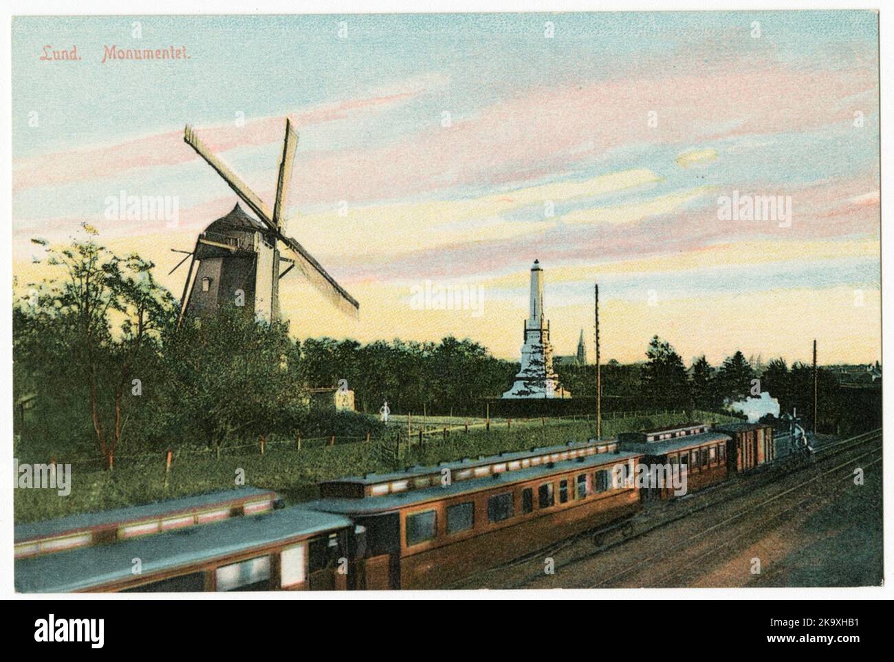 The monument in Lund, in memory of the battle in Lund 1676 Stock Photo ...