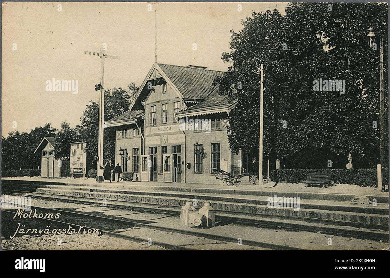 The railway station in Molkom Stock Photo - Alamy