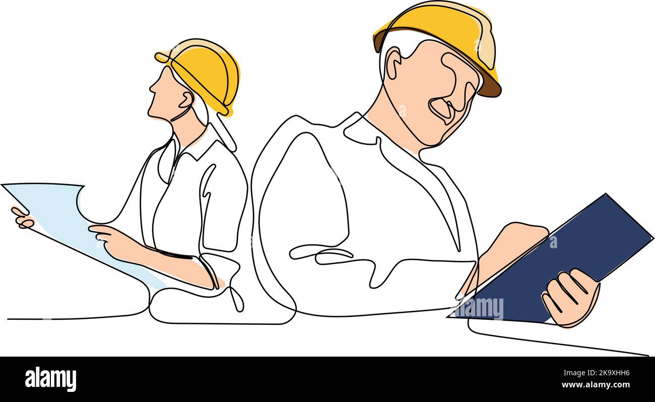Male architect working on building Stock Vector Images - Alamy