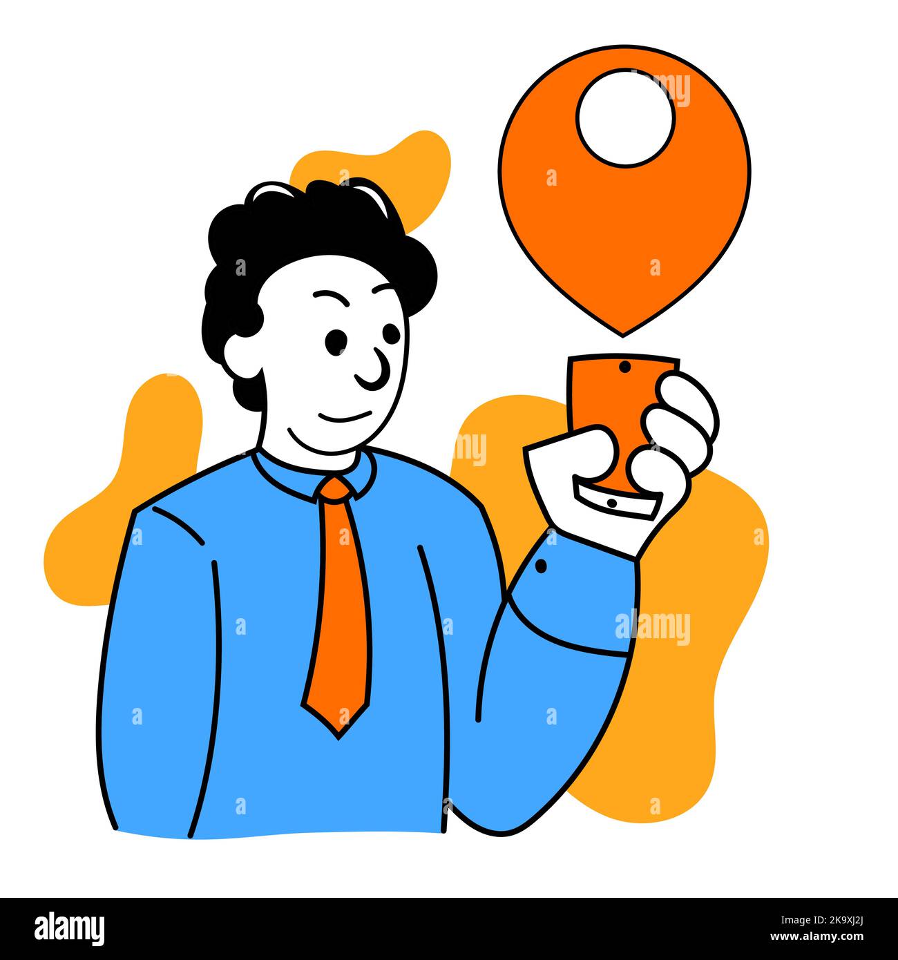 Business scaling, target audience search. Vector illustration with ...