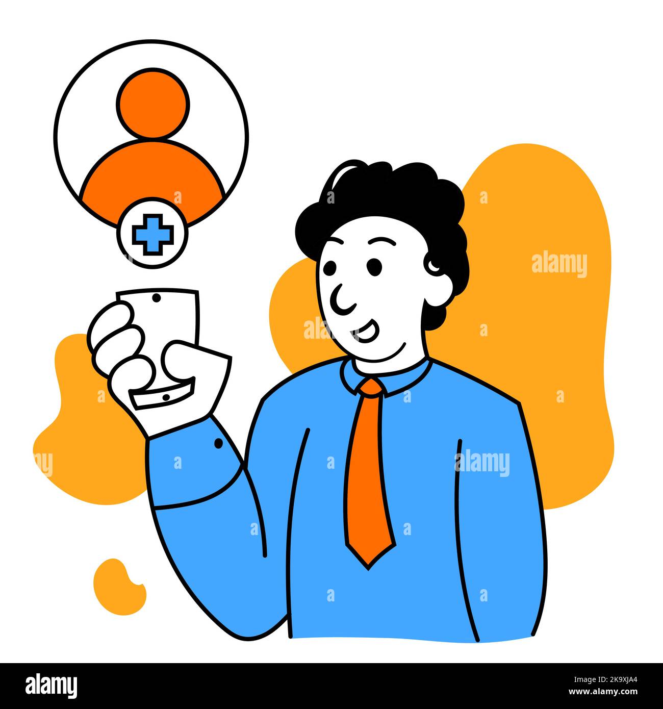 Help, support, partner in new medicine project. Vector illustration ...