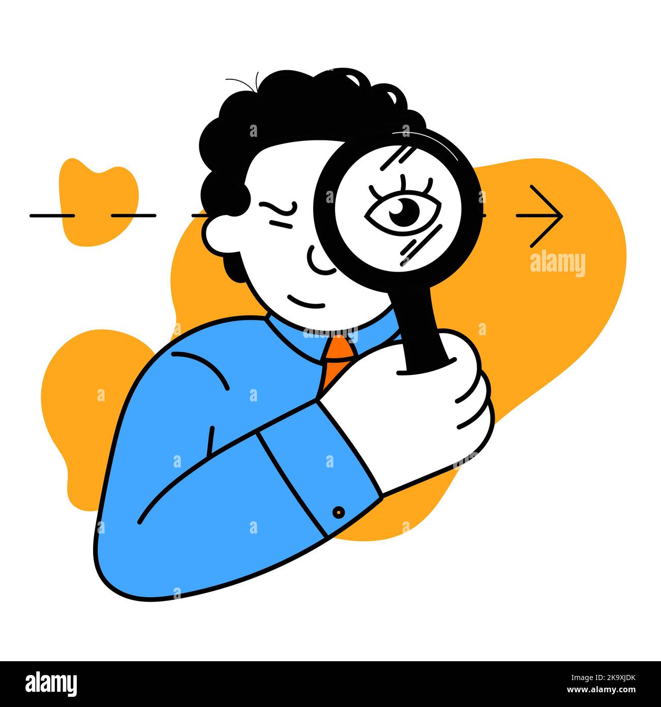 Study for details. Vector illustration with young ambitious smart ...