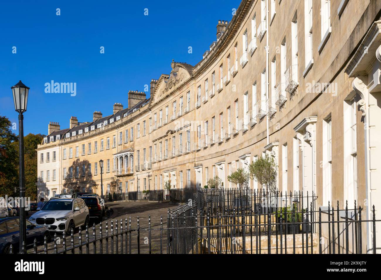 Georgian crescent of Somerset Place, Bath, Somerset, England, UK ...