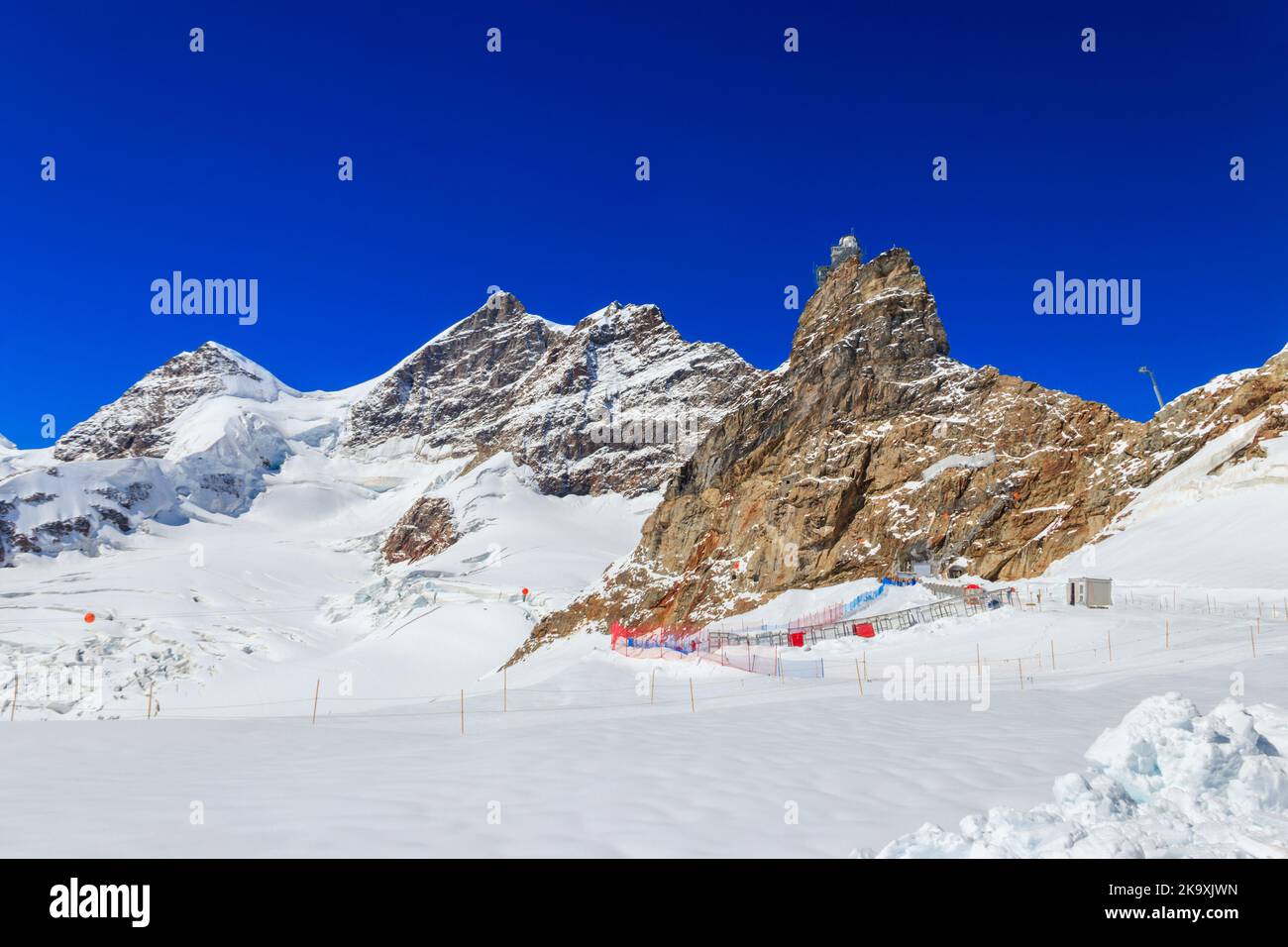 View of Sphinx Observatory on Jungfraujoch, one of the highest ...