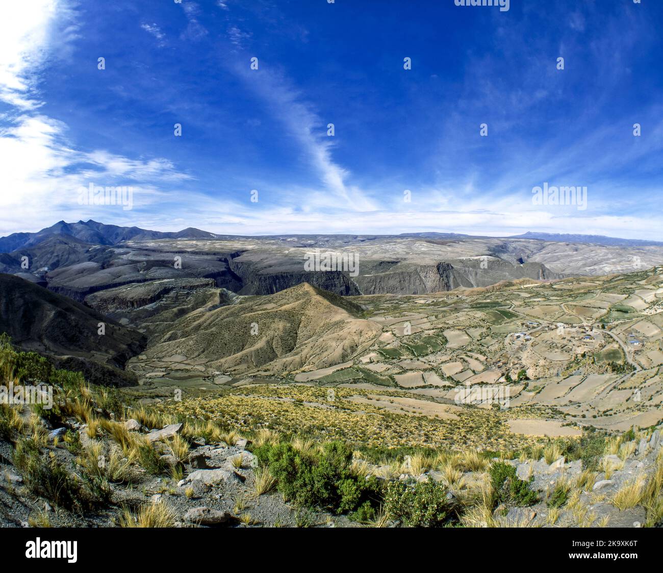 Andean highlands in the department of Potosí,Bolivia,Pilcomayo valley ...