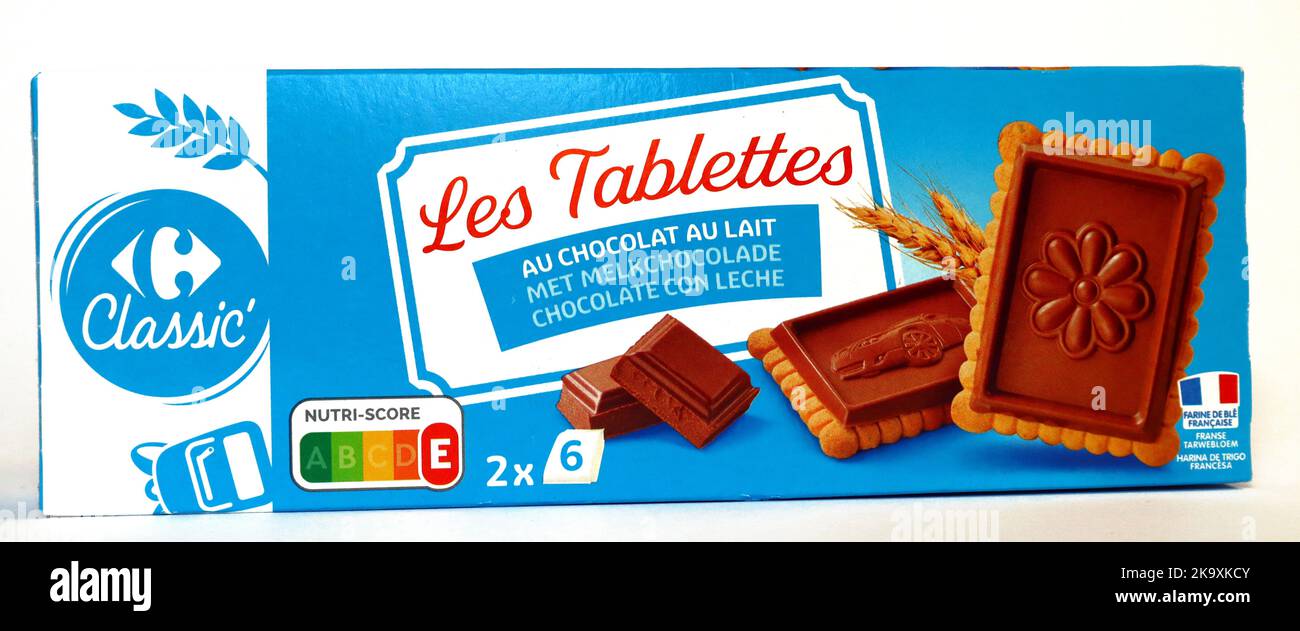 Les Tablettes, The butter biscuits with a chocolate bar sold by ...