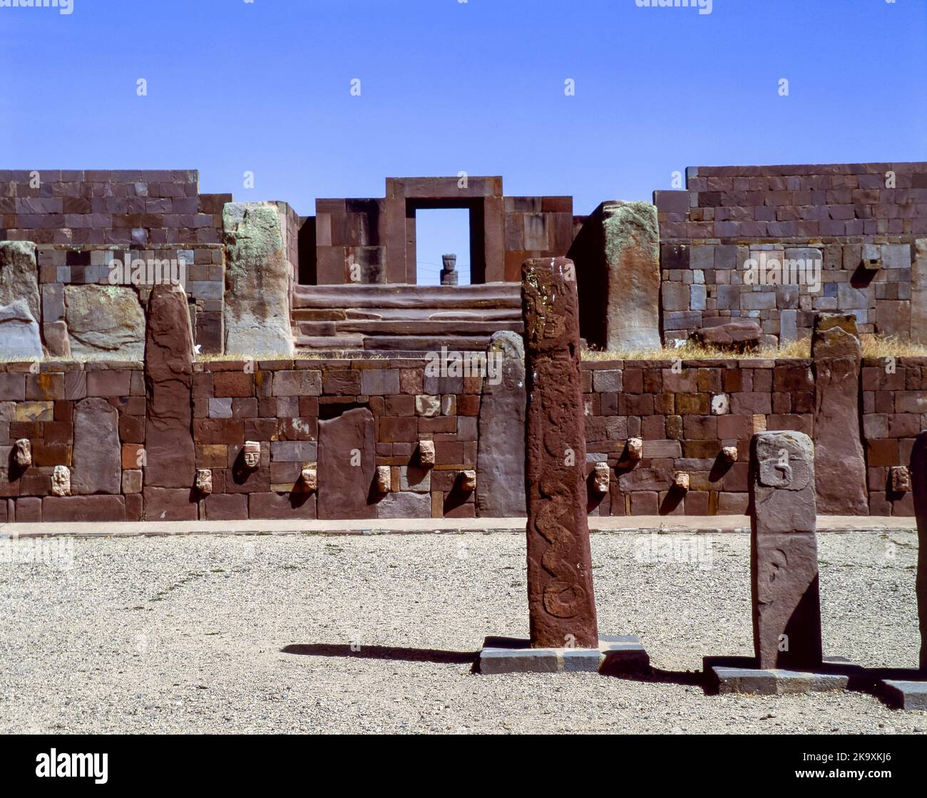 Archaeological center of Tiwanaku (400BC-1100AC). La Paz, Bolivia Stock ...