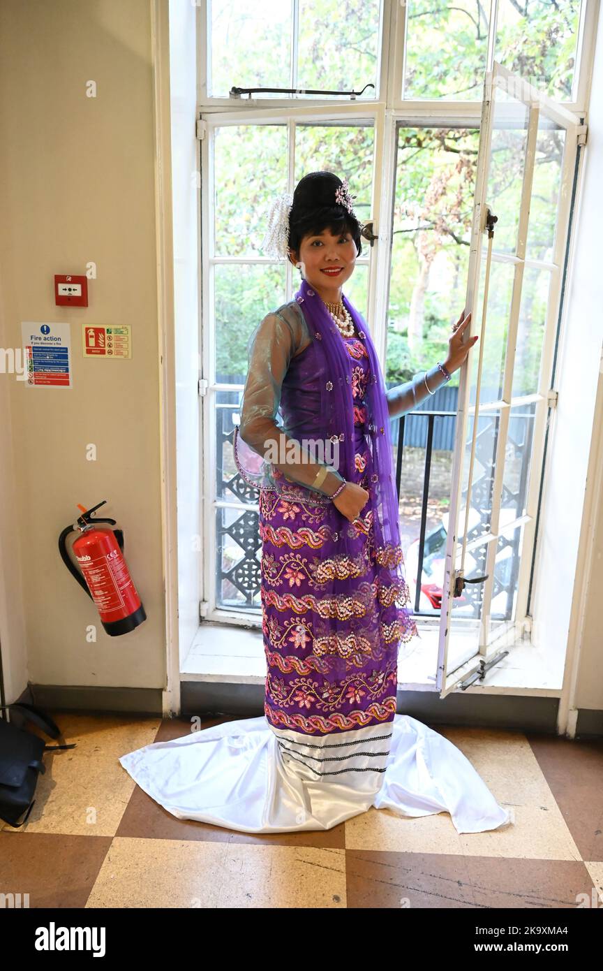 London, UK. 30th Oct, 2022. Dance of Myanmar - Myanmar CDE performs at ...