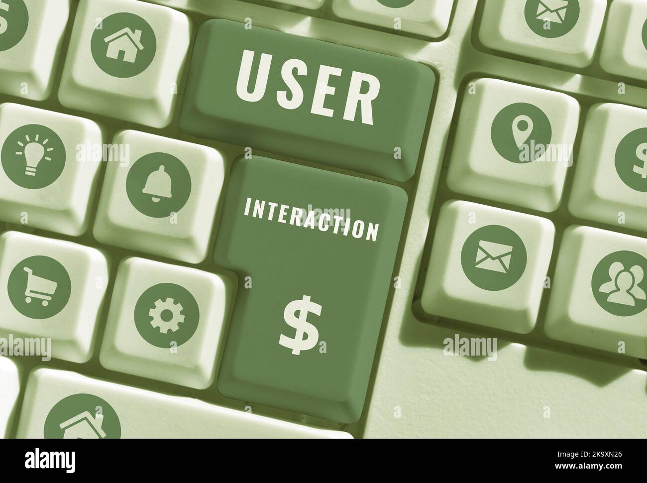 Hand writing sign User Interaction. Concept meaning how the customer ...