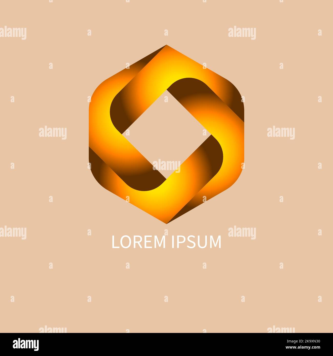 Hexagonal logo, geometric business icon. Vector illustration Stock ...