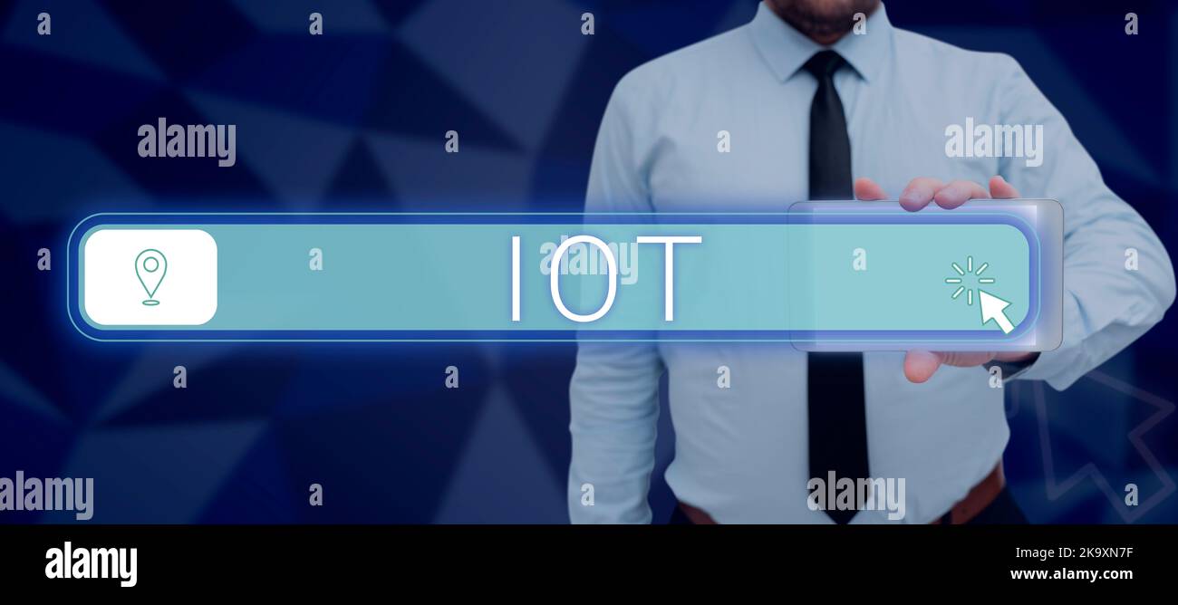 Inspiration showing sign Iot. Concept meaning internet of things ...