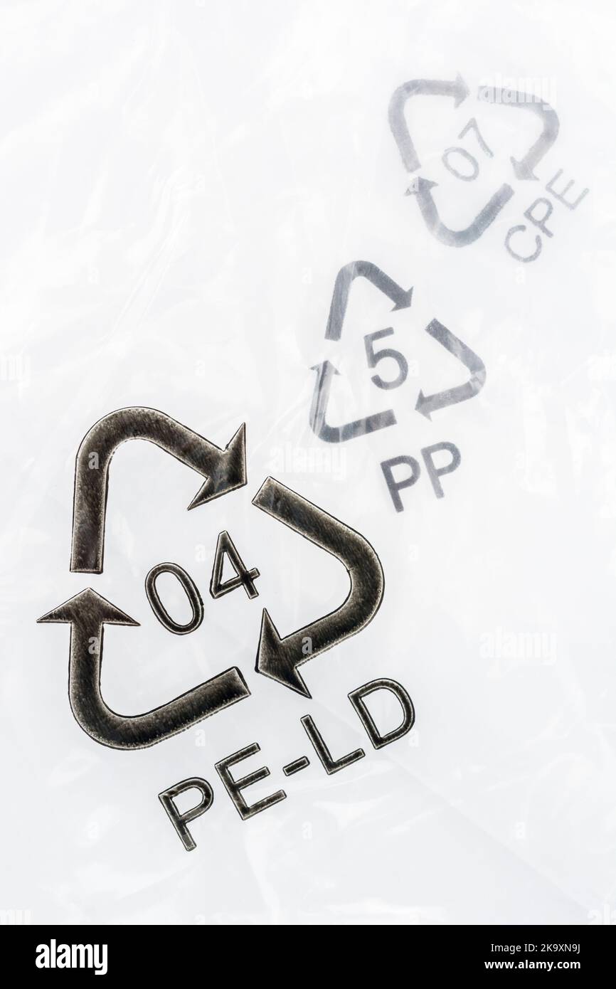 Number 4 plastic recycle logo hi-res stock photography and images - Alamy
